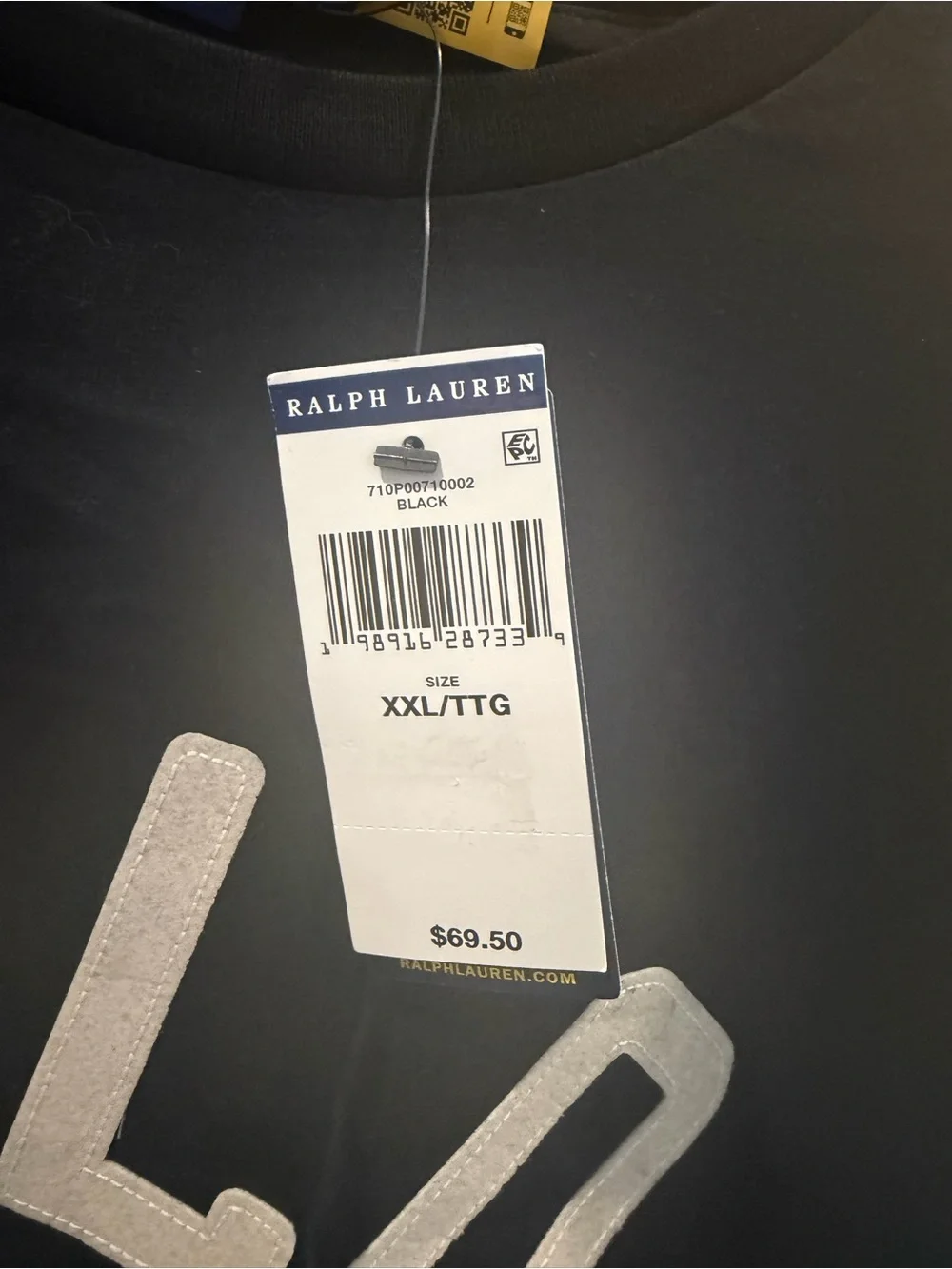 Polo Ralph Lauren | Shirts | Polo By Ralph Lauren Black Tee With Cream ...